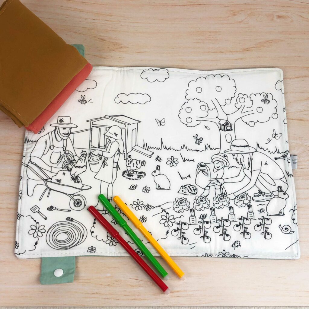 Set de table à colorier "Petit jardinier" - Scène potager - LA NATURE ...