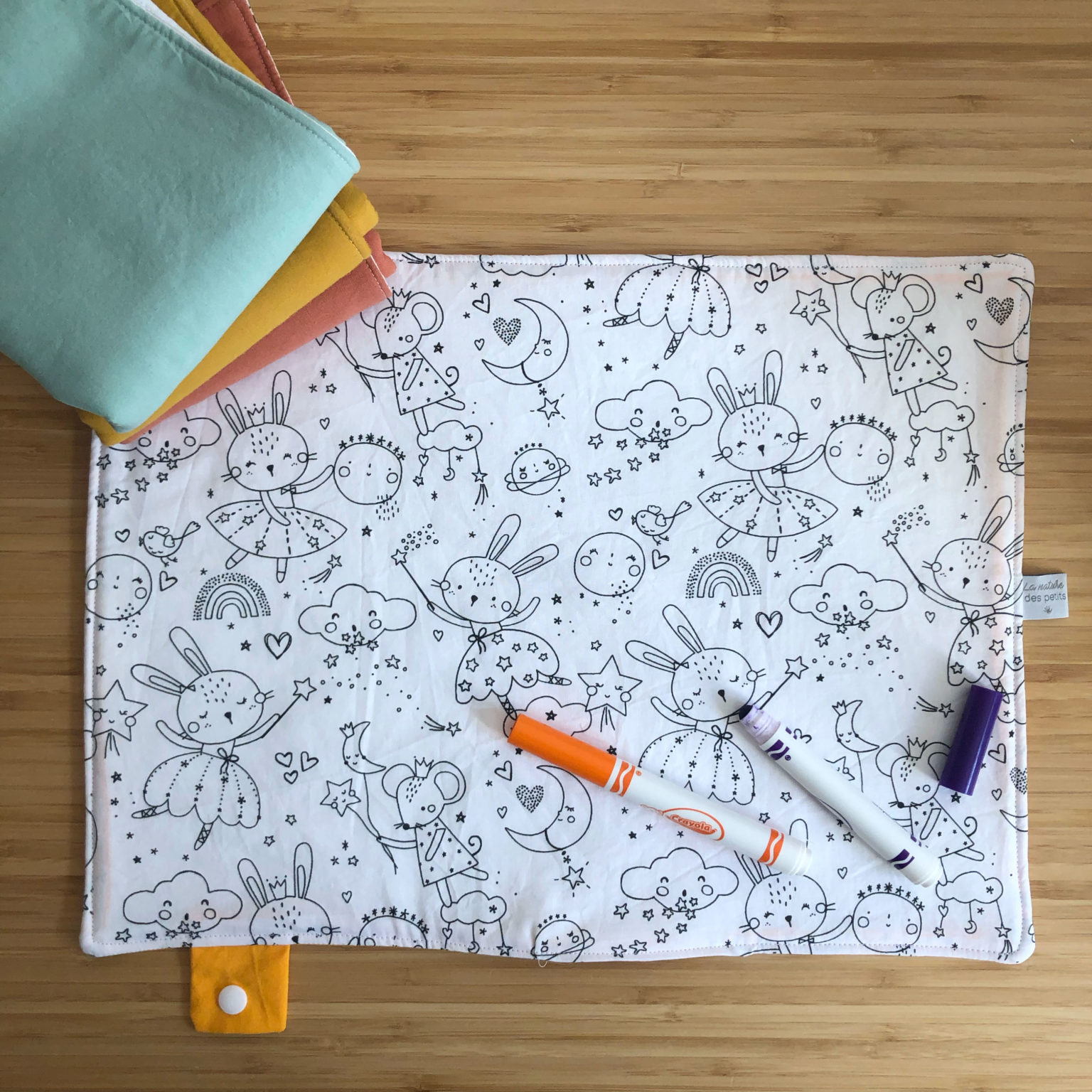 Set de table à colorier - FÉE - LA NATURE DES PETITS