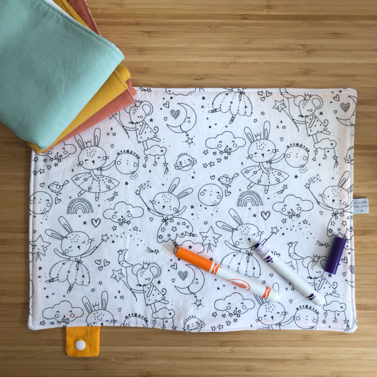 Set de table à colorier - FÉE - LA NATURE DES PETITS