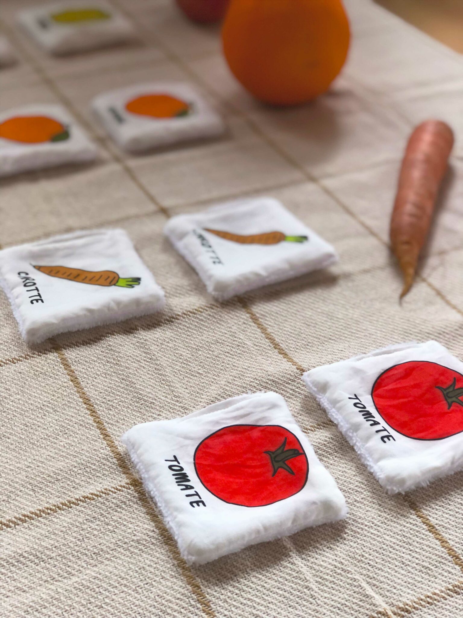 Jeu mémory fruits et légumes "petit jardinier" - LA NATURE DES PETITS