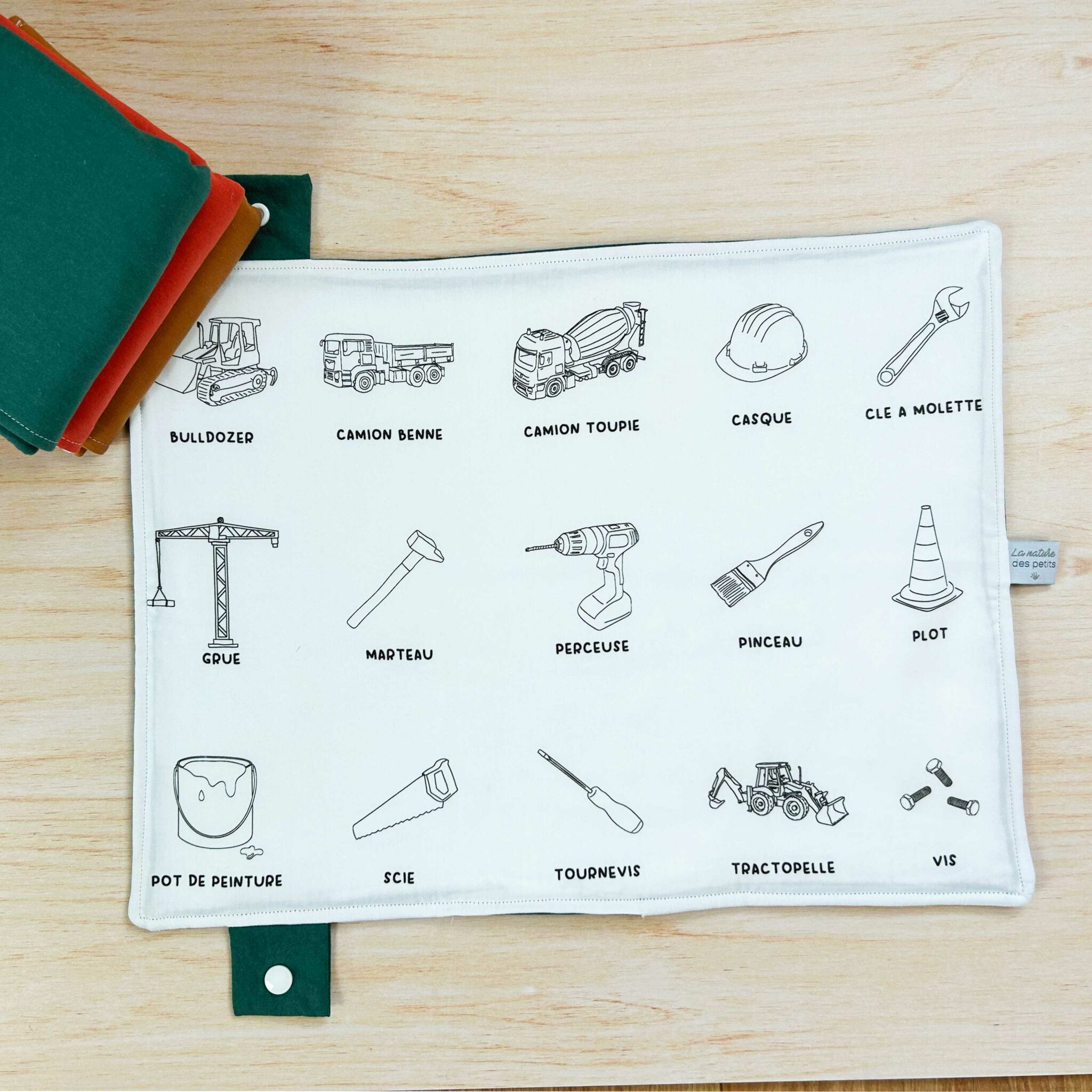 Set de table à colorier lavable "Petit bricoleur" - IMAGIER OUTILS ...