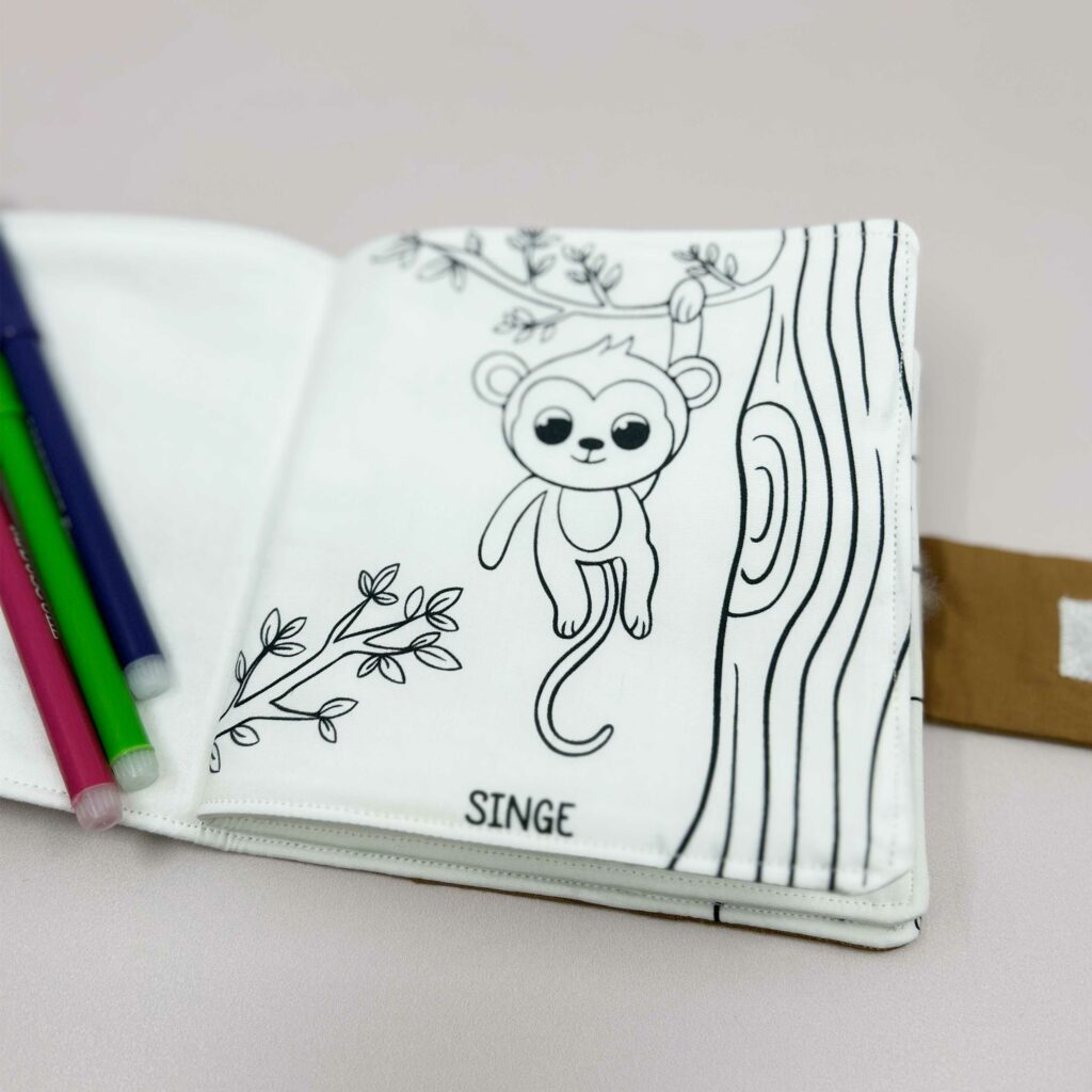 Livre de coloriage - animaux de la jungle - Jade - LA NATURE DES PETITS