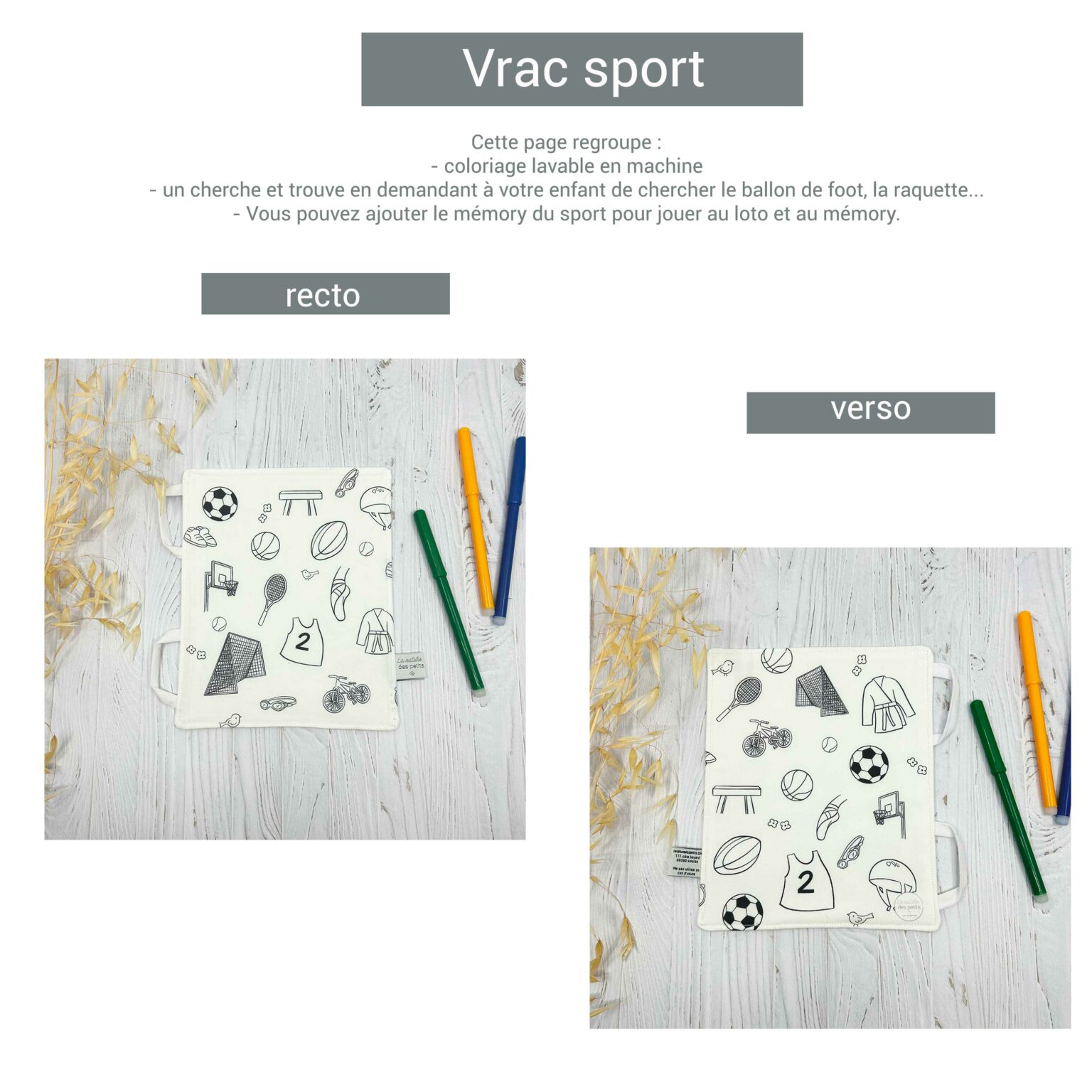 Mallette d'activités évolutive + 3 pages + mémory- "Petit champion ...